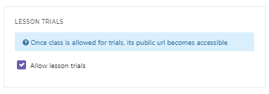 How to set up class trials
