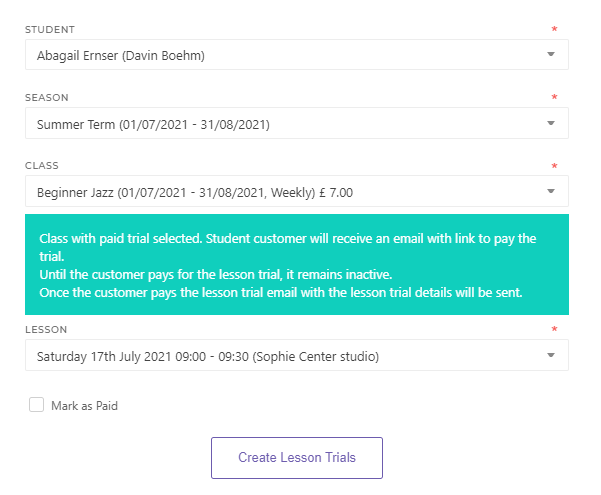 Paid Trials | Class Manager Help Center