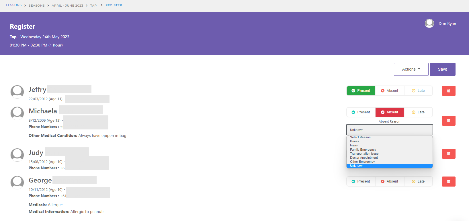 How to view your registers